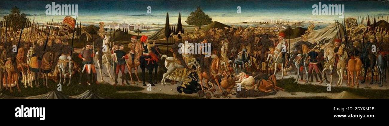 Late 15th-early 16th century cassone panel paint`d with ‥98A battle Scene‥99 Stock Photo - Alamy